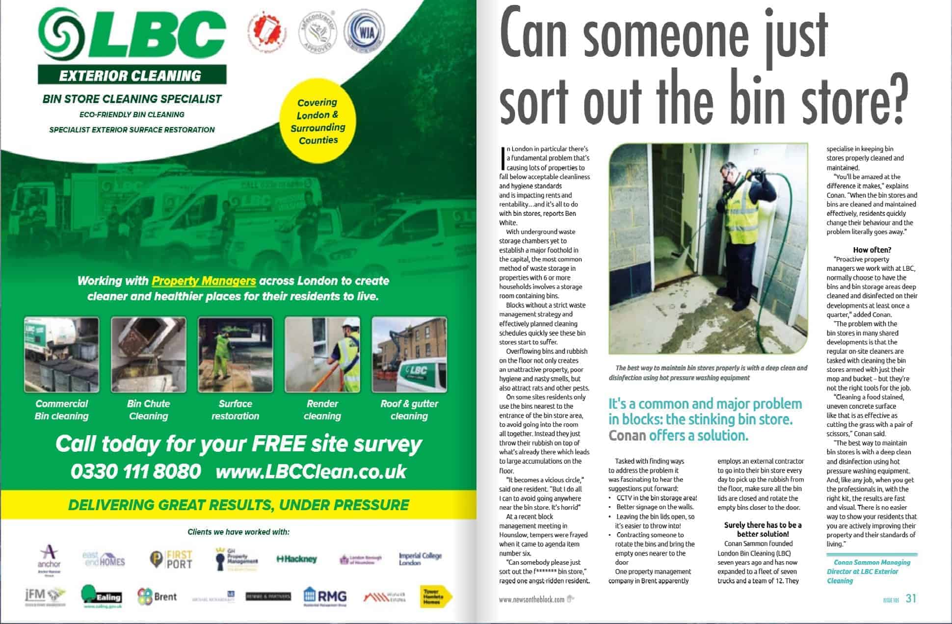 Professional Bin Room Cleaning Services in UK | LBC Exterior Cleaning